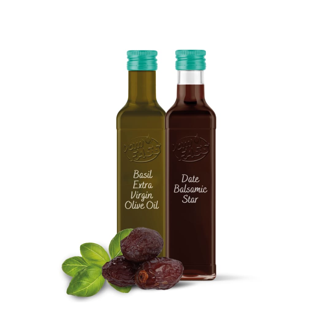 Date Balsamic Vinegar & Basil Extra Virgin Olive Oil | VomFASS – vomFASS